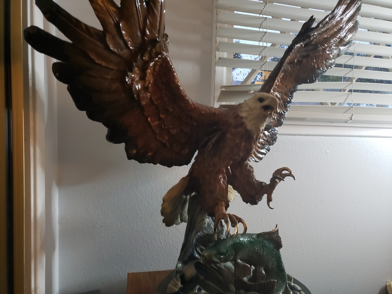 ED CHOPE The Fisherman ll Eagle Polychrome Edition Original Bronze ...