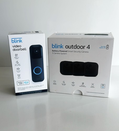 Blink Outdoor 4 1080p Wi-Fi Black 3-Camera Security+ Blink Video ...