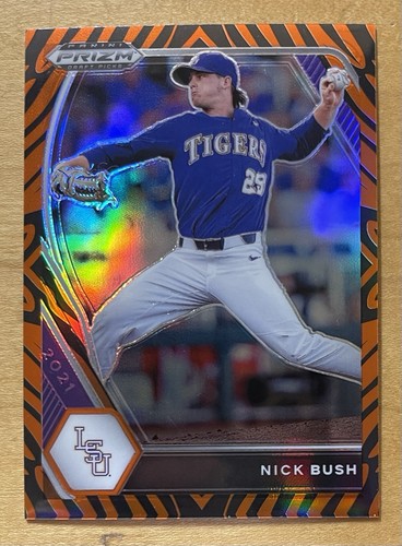 Nick Bush 2021 Panini Prizm Draft Picks Tiger Stripe Serial #94/99 Mint ...