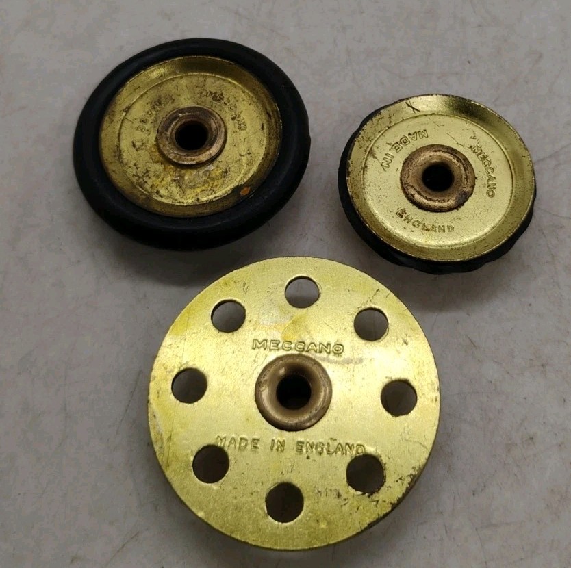 Vintage Meccano Erector Set Solid Brass Gear, Wheel and Pulley Lot | eBay