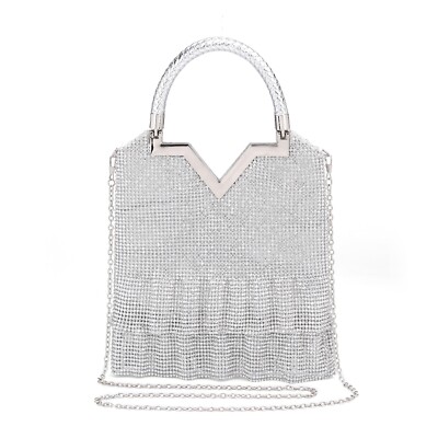 Hearty Trendy Crystal Glass Rhinestone Dress Design Evening Bag w ...