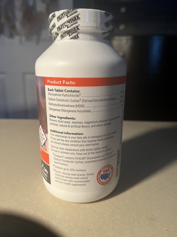 Cosequin MSM Joint Health Supplement for Dogs - 180 Chewable Tablets ...