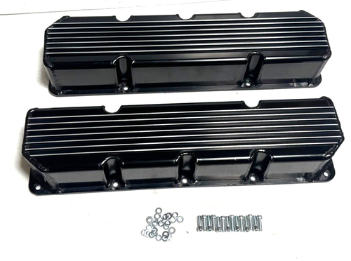 Jeep AMC 1976-87 Black Fabricated Aluminum Valve Covers 304 360 390 401 ...