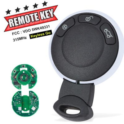 Keyless Go for Mini Cooper R56 R57 Clubman Smart Remote Key Fob 3 ...