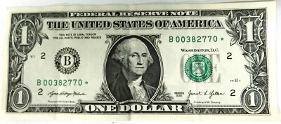 2021 $1 (ONE DOLLAR) – *STAR NOTE* – CURRENCY, BILL – “B” ⭐349⭐ | eBay