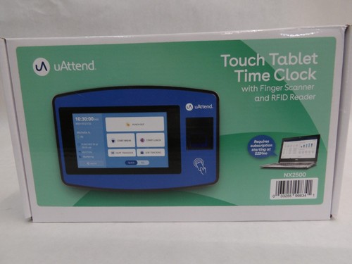NEW IN BOX UATTEND TOUCH TABLET TIME CLOCK W RFID & FINGERPRINT SCANNER ...