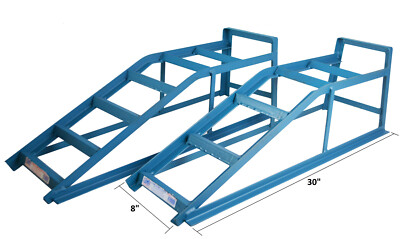 2x Heavy Duty 2.5 Ton Tonne Metal Car Ramp Van Ramps Lifting Garage ...