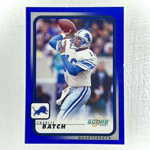 Charlie Batch 2001 Score Blue Color Match #69 MINT Lions Jersey Eastern ...