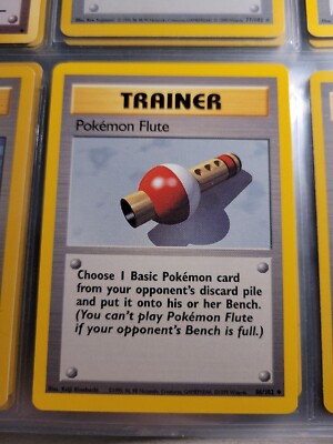 Pokémon BASE Unlimited POKEMON FLUTE Trainer 86/102 Card PLAYED | eBay