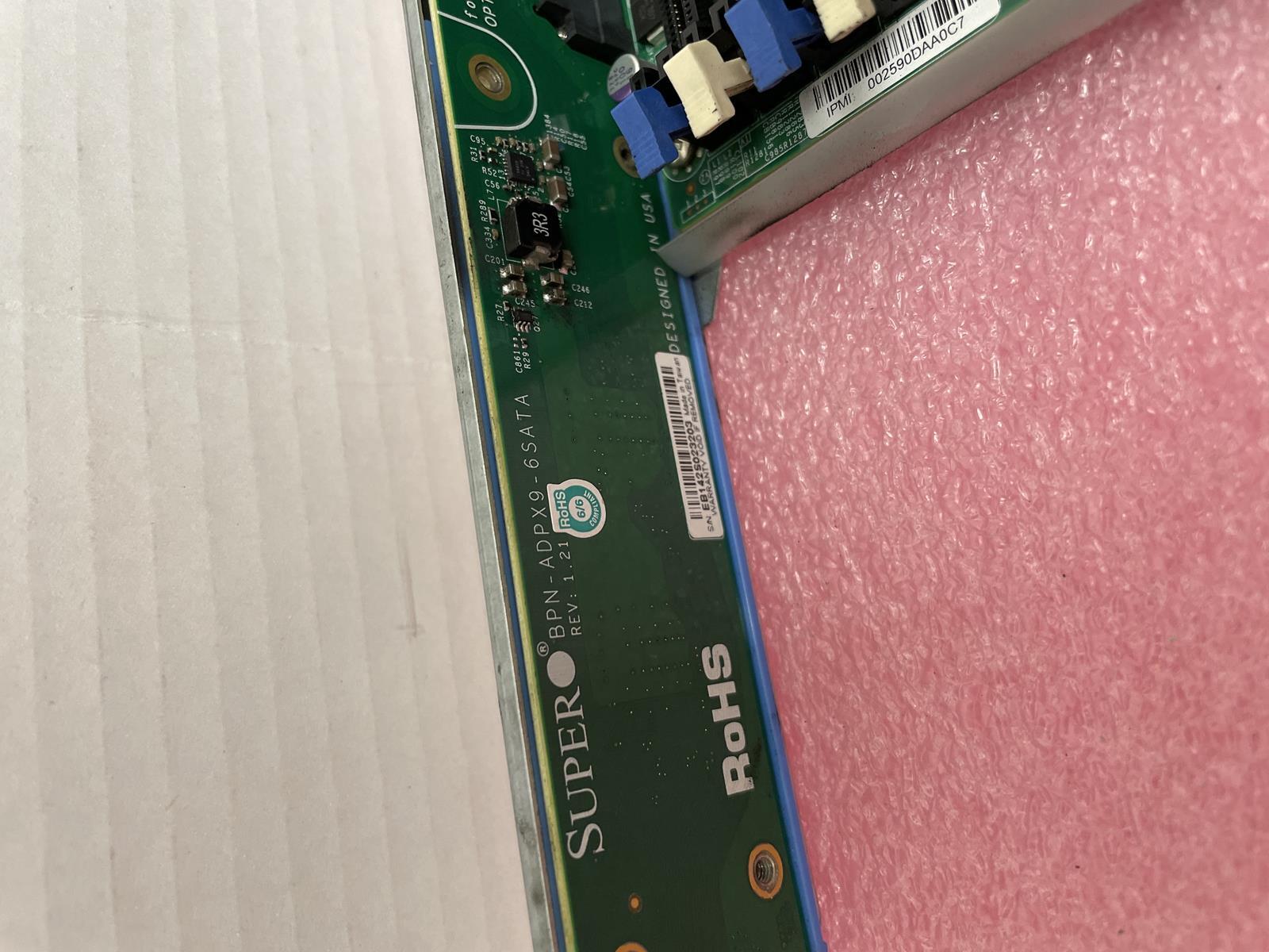 SUPERMICRO X9DRT-HF MOTHERBOARD ASSEMBLY WITH BACKPLANE BPN-ADPX9-6SATA ...