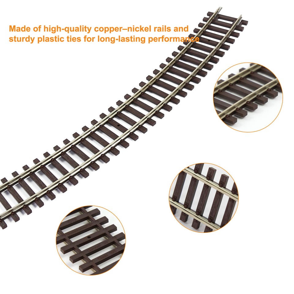 Evemodel HO Scale Code 100 19" Radius Curve Track Copper-Nickel Rail ...
