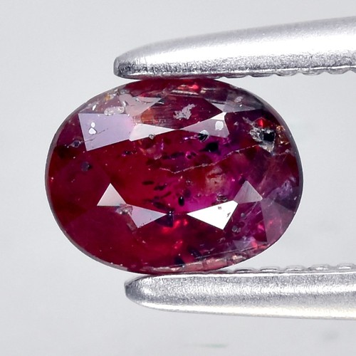 💎 0.47ct 5x3.8mm Oval Natural Purplish Red Ruby - Unheated, Madagascar ...