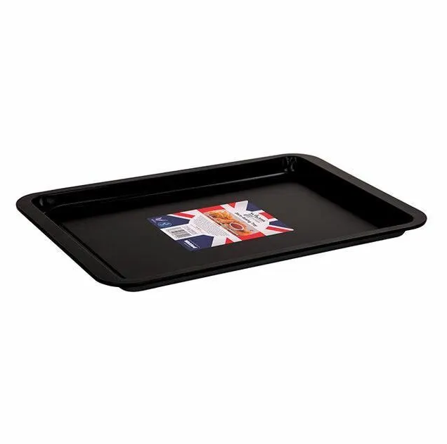 3 Pack - Wham Black 32cm Non Stick Flat Oven Baking & Vegetable ...