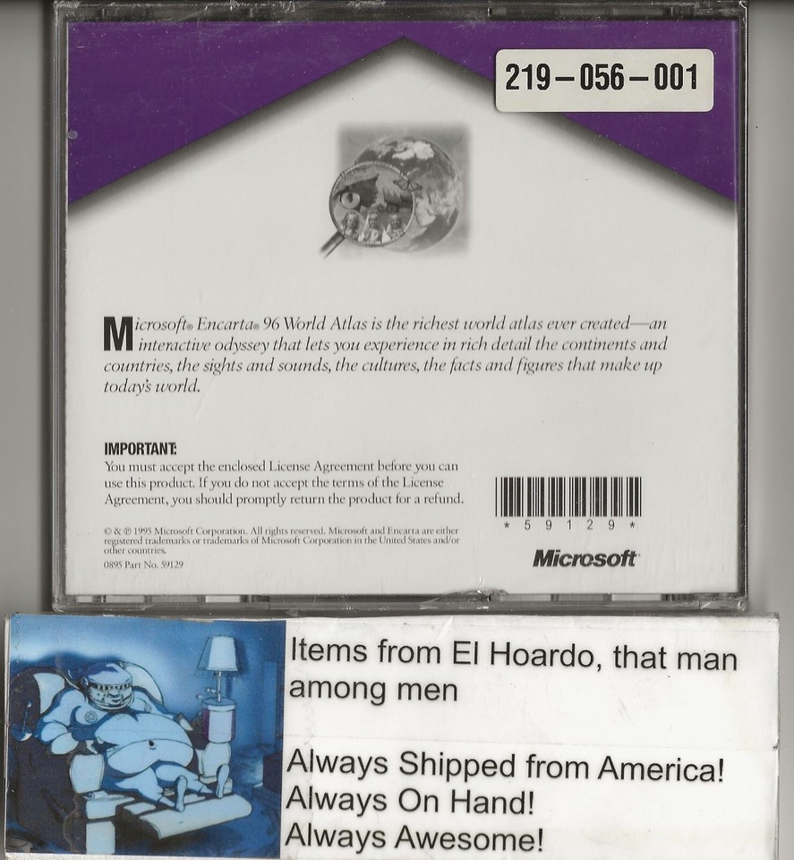 Microsoft ENCARTA 96 World Atlas (1995) WIN 95 CD Rom | eBay