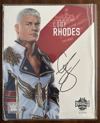 WWE Cody Rhodes Autograph 8x10 Promo W/coa WrestleMania 40 VIP ONLY WWE ...