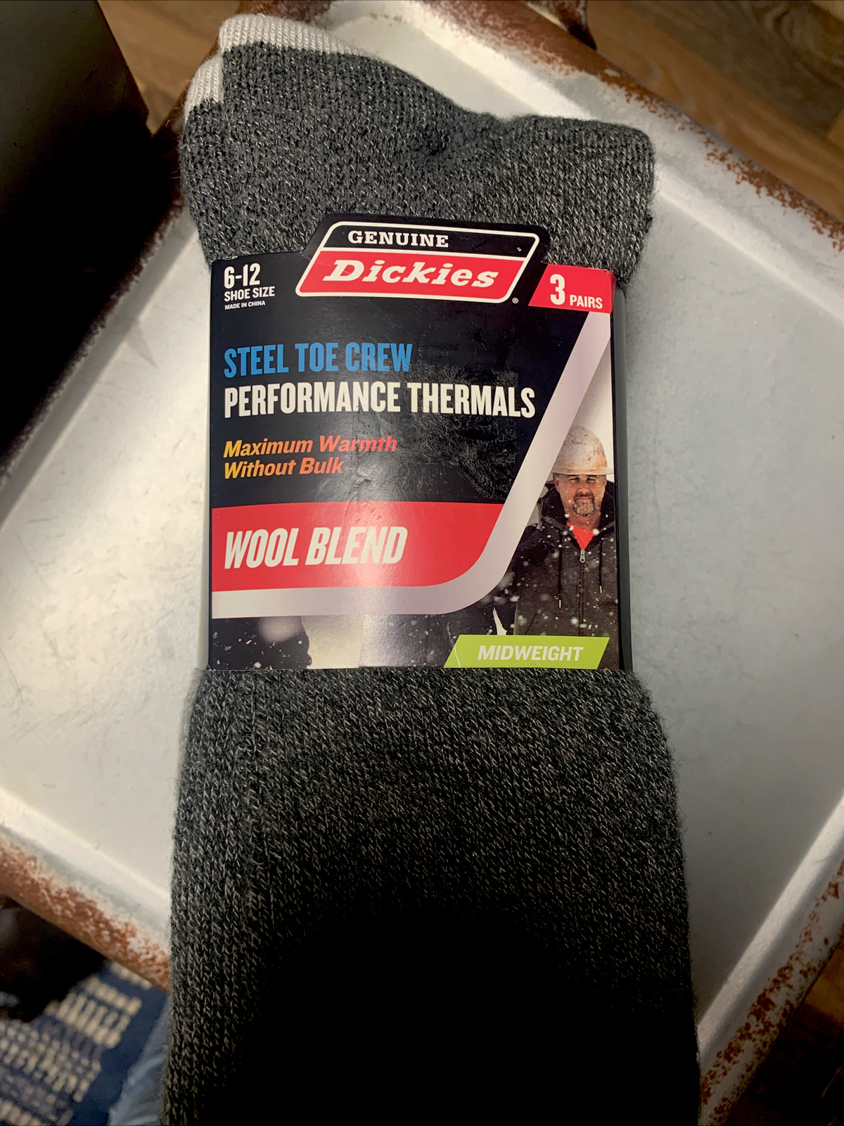 Warm/Fuzzy/Work/Casual Dickies Steel Toe Thermal Wool Blend Men's Socks ...