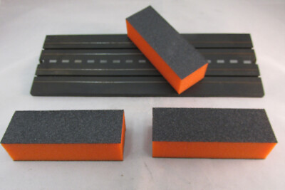 3 TRACK CLEANING BLOCKS ~ WORKS ON CARRERA, SCALEXTRIC, STROMBECKER ...