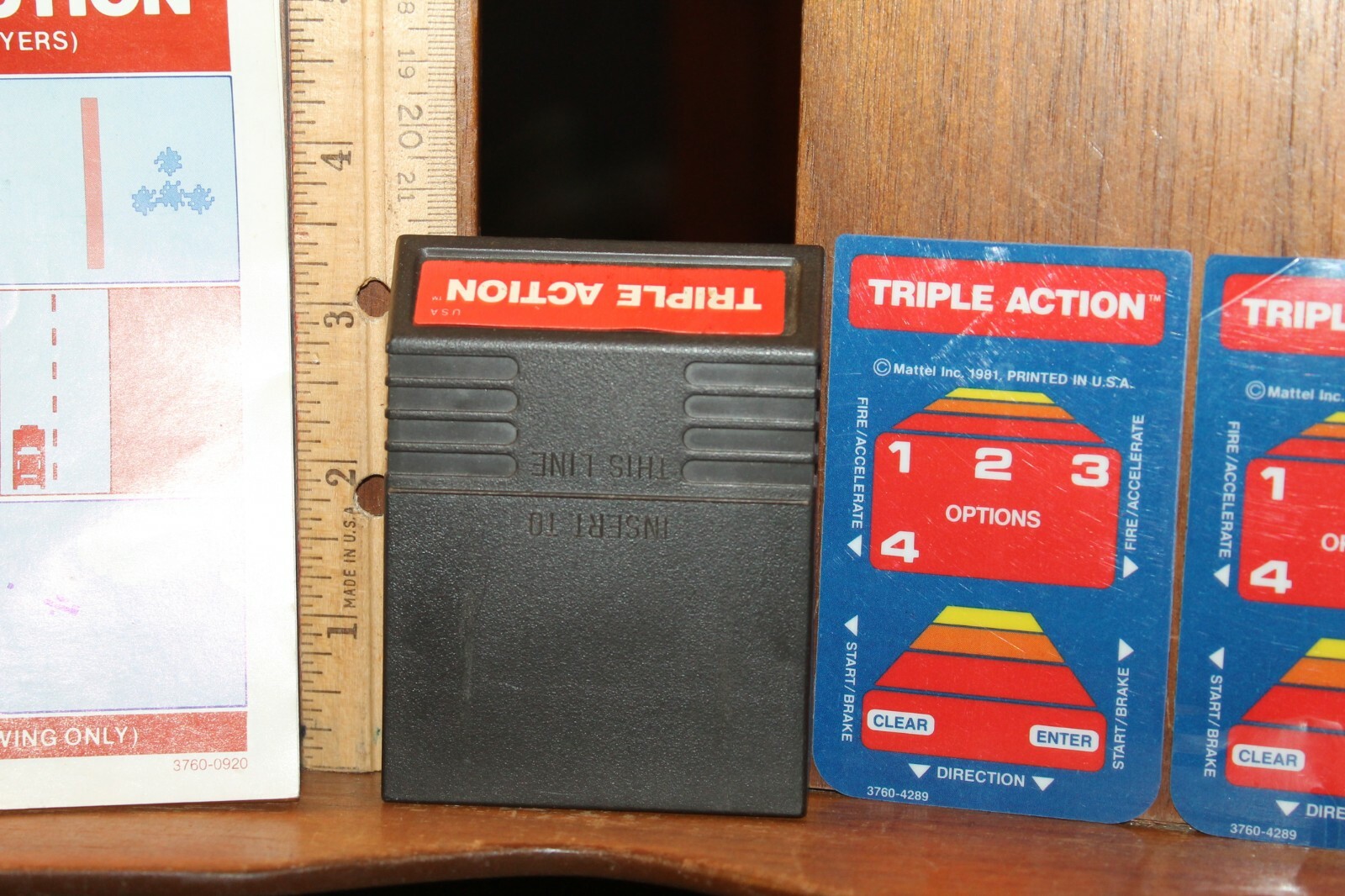 Intellivision Triple Action Game Cartridge with Instructions Overlays ...