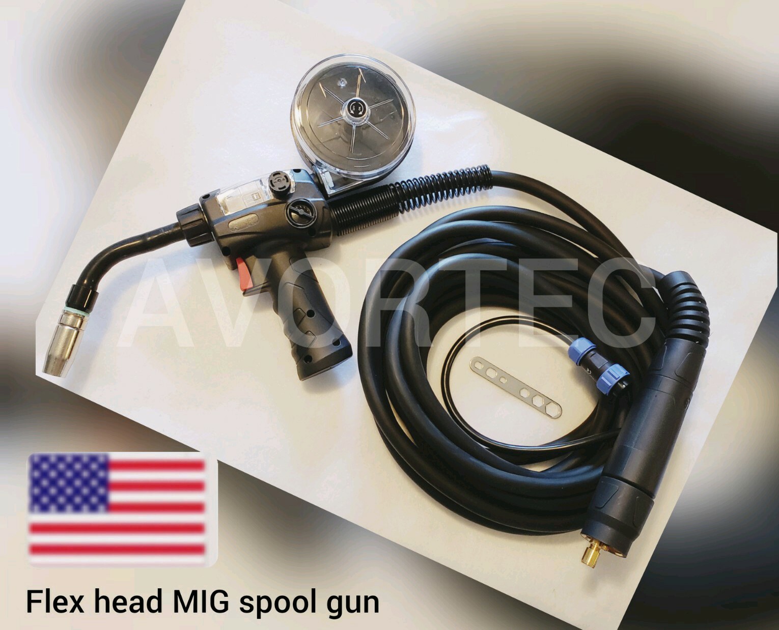 MIG SPOOL GUN flex head 250AMPS for AVORTEC WELDERS AV8X+ AV12X+ and ...