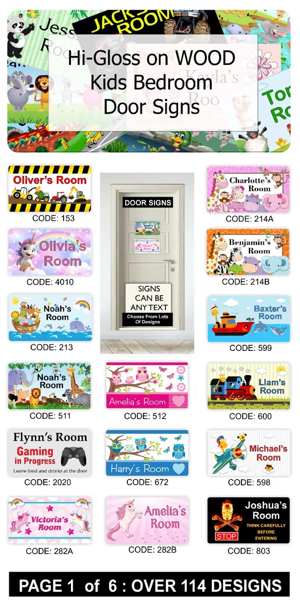 Personalised Bedroom Door Signs Personalised Pink Unicorn Metal