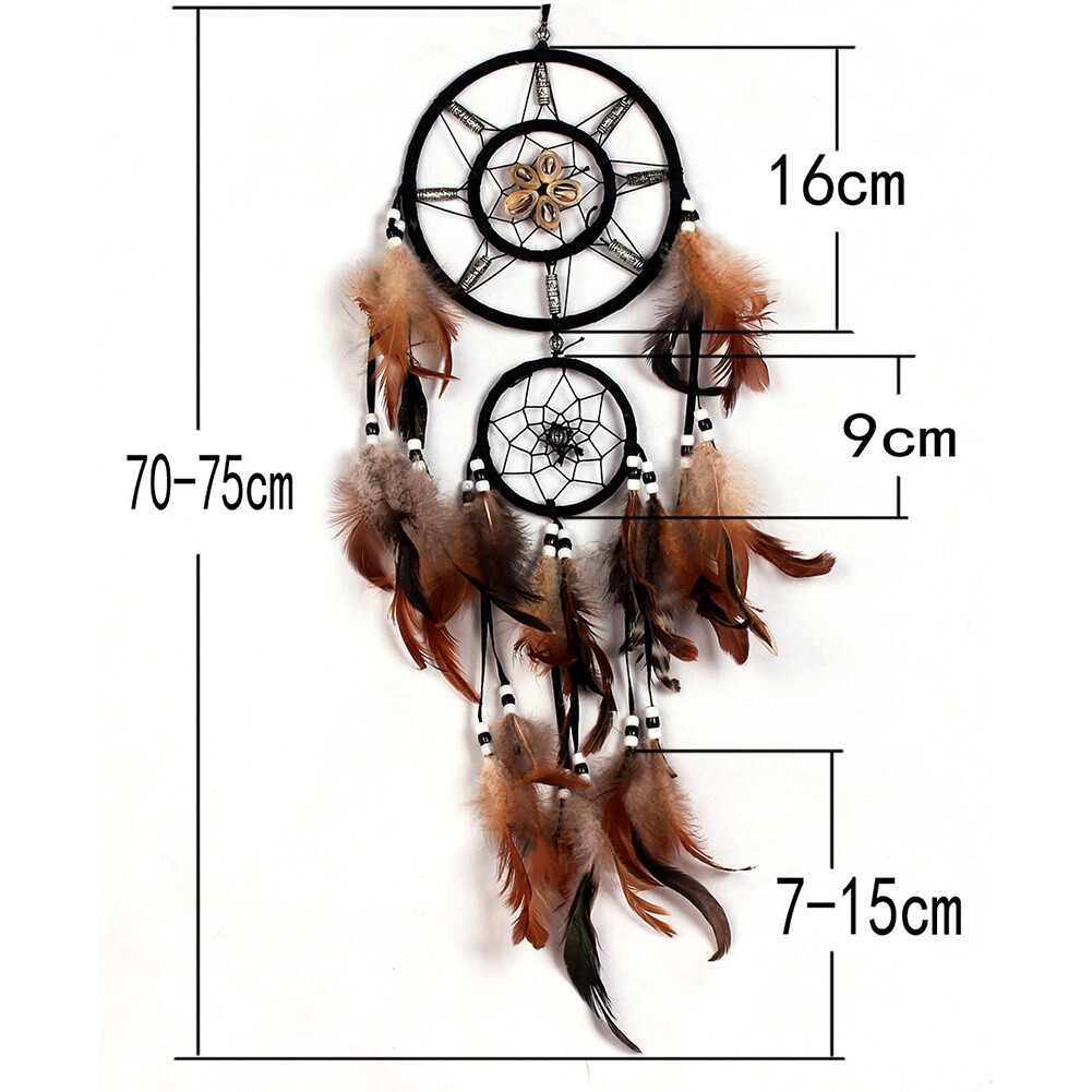 Shell Feather Bead Craft Mascot Round Hanging Wall Decor Craft for ...