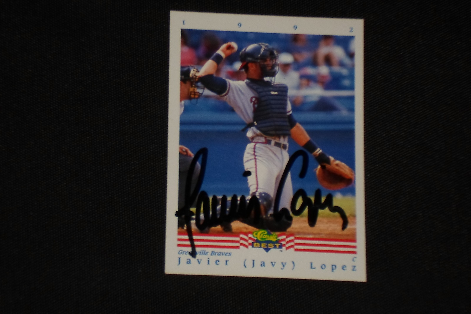 JAVY LOPEZ 1992 CLASSIC BEST MINOR SIGNED AUTOGRAPHED CARD #117 ATLANTA ...