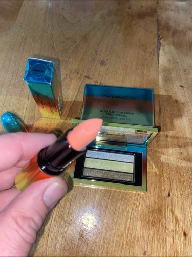MAC, Veluxe Pearlfusion Eye Shadow, GREEN CLEAN, Tumble Dry Lipstick ...