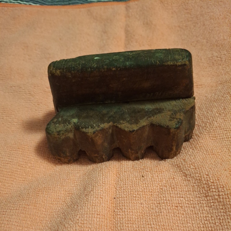 Antique Wooden Printing Block Hand Carved Textile Fabric Stamp/Flowers ...