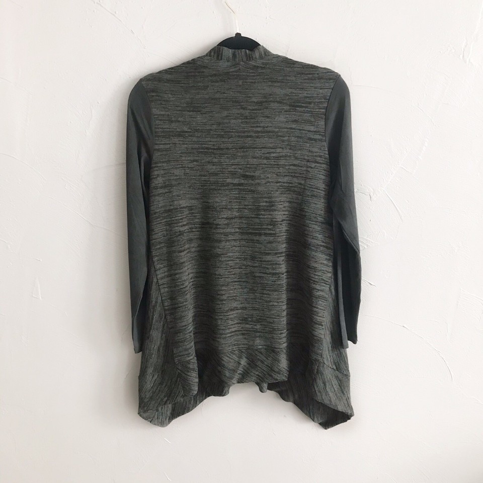 Logo By Lori Goldstein Green Zip Up Cardigan Xs | eBay