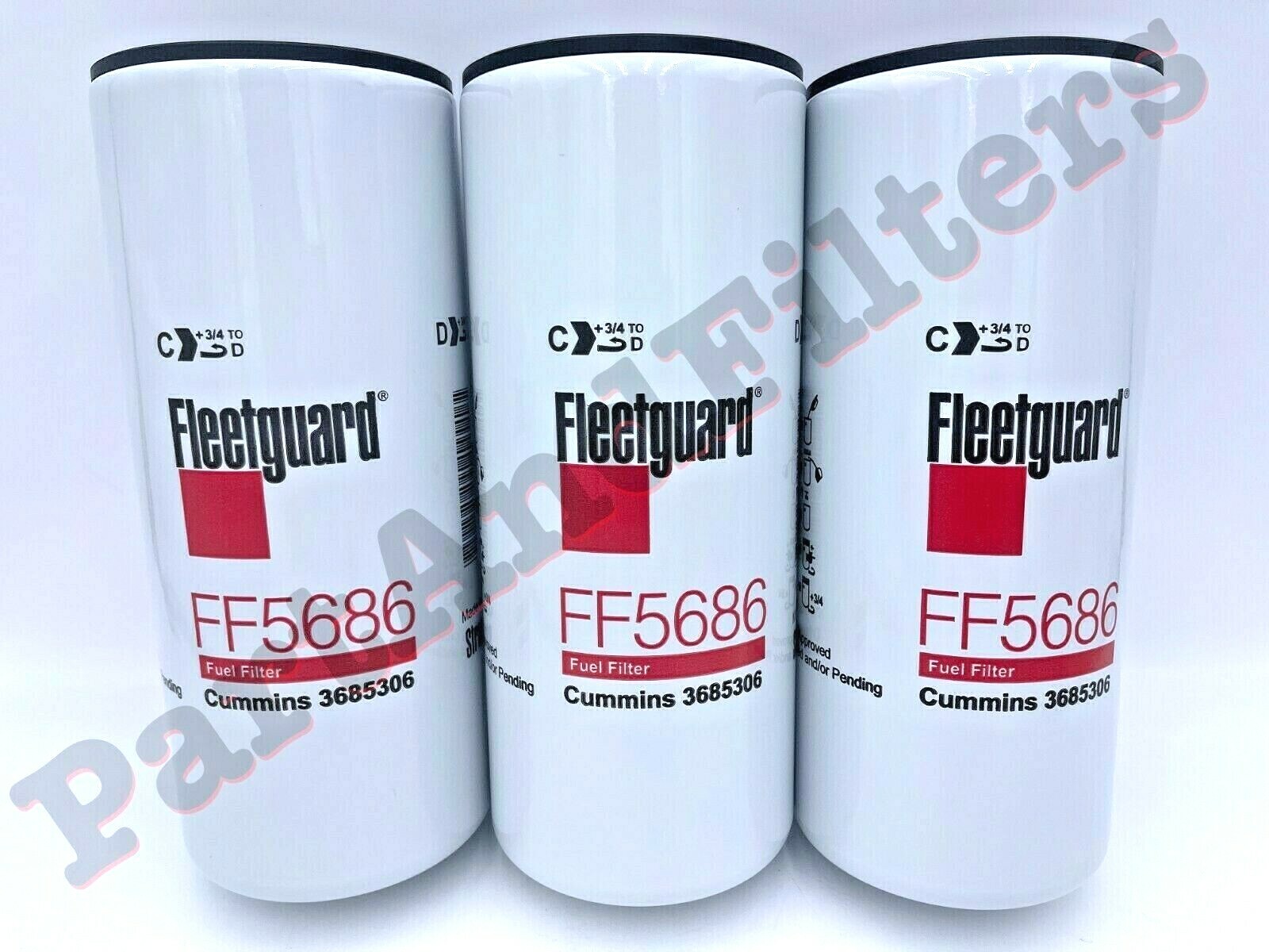 Fleetguard Fuel Filter FF5686 - Cummins Replacement BF9860 (PACK OF 3 ...