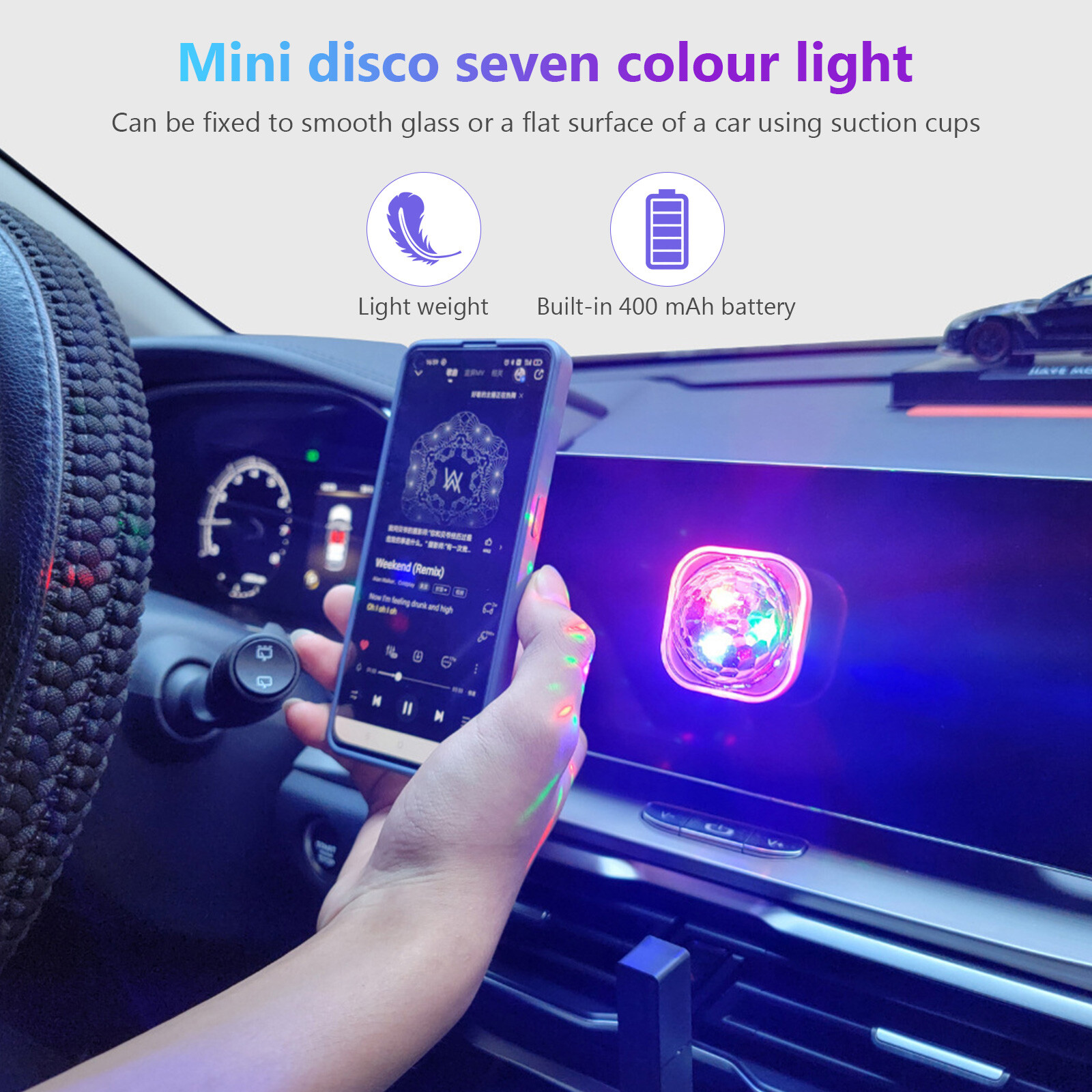 USB Mini Bracelet Disco Ball Lights Kids Toy 400mAh for Dance Party ...