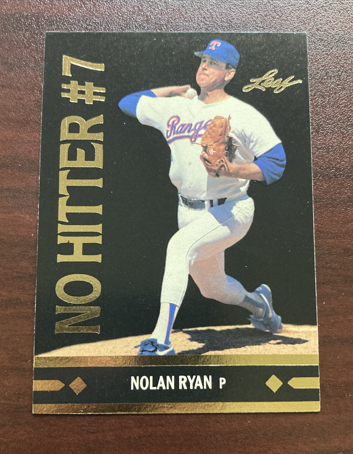 1991 Leaf Nolan Ryan Gold Foil Insert BC25 No Hitter #7 Rangers HOF | eBay