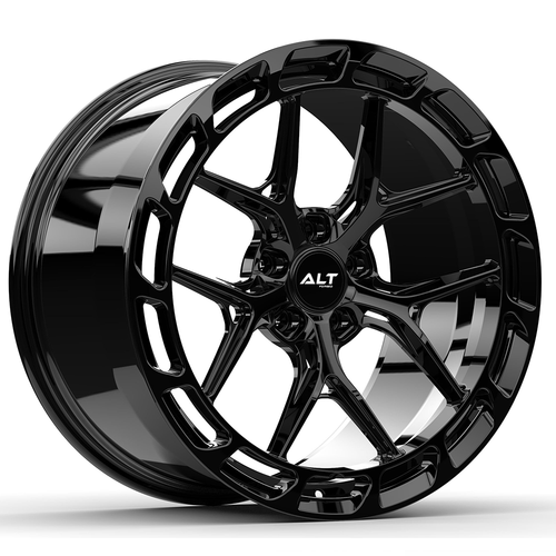 19" ALT RSL-5 Forged Gloss Black Wheels for Corvette C6 Z06 Grand Sport ...
