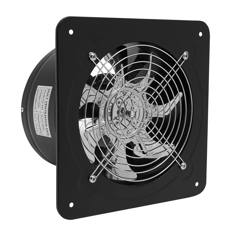 8" Exhaust Fan Portable Kitchen Ventilation Fan Wall Mount with ...