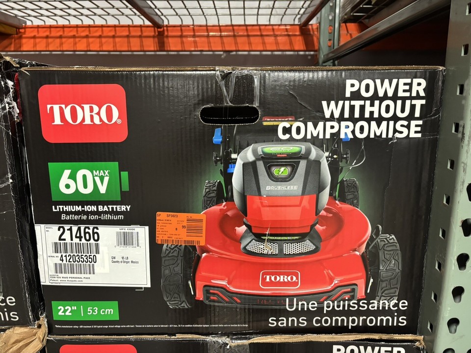 Toro 21466 Lawn Mower - Red- With Battery And Charger- Brand New- Free ...