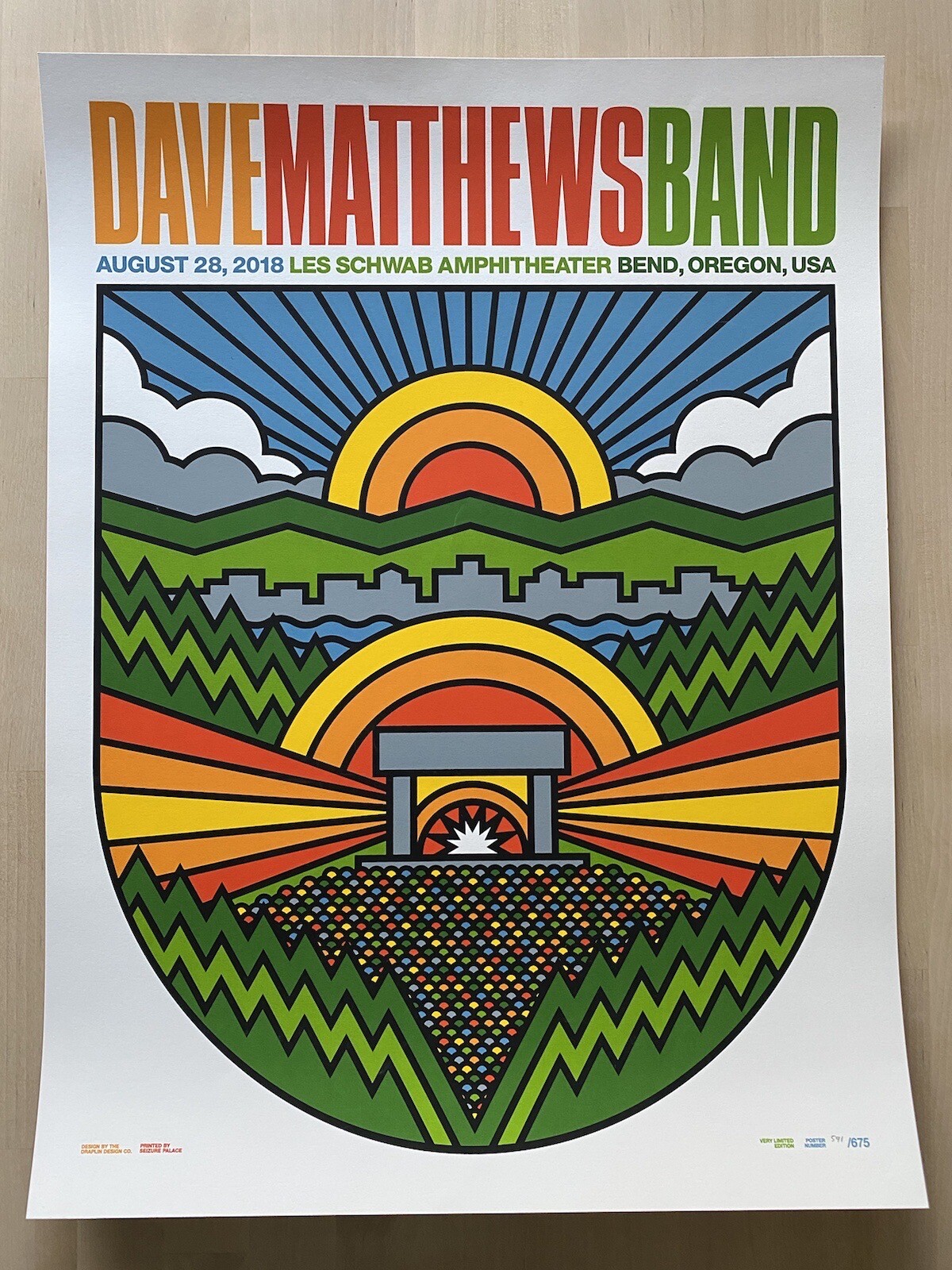 Dave Matthews Band Bend Oregon 2018 Concert Poster | eBay
