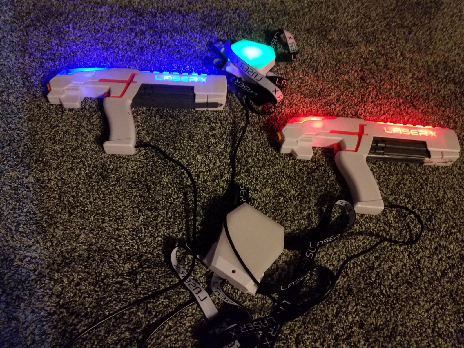 Laser X Laser Tag Set Blue And Red Team - Two Guns & Sensors - indoor ...