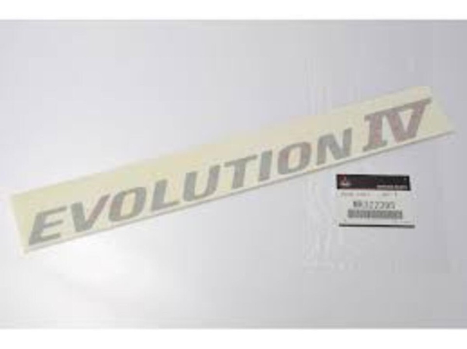 MITSUBISHI Genuine OEM LANCER EVO4 CN9A Decal EVOLUTION Silver Gray Red ...