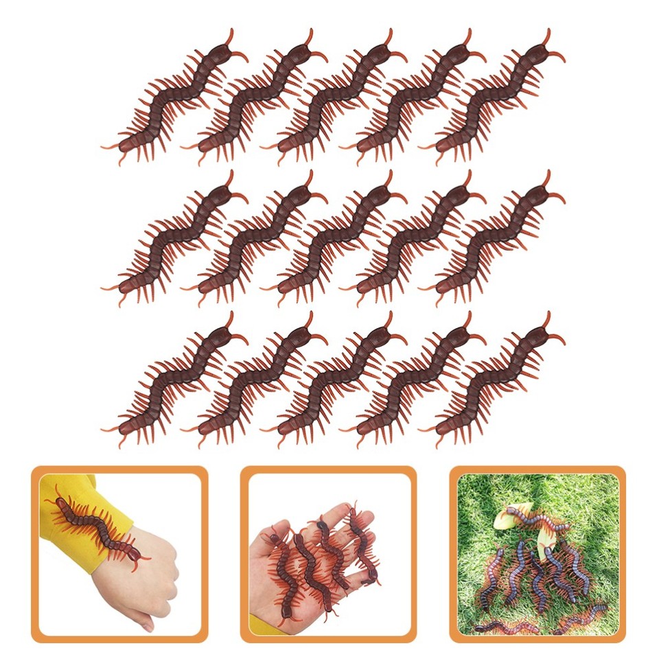 15 Pcs Crawling Insect Toy Halloween Trick Joke Toys Insects Centipede ...