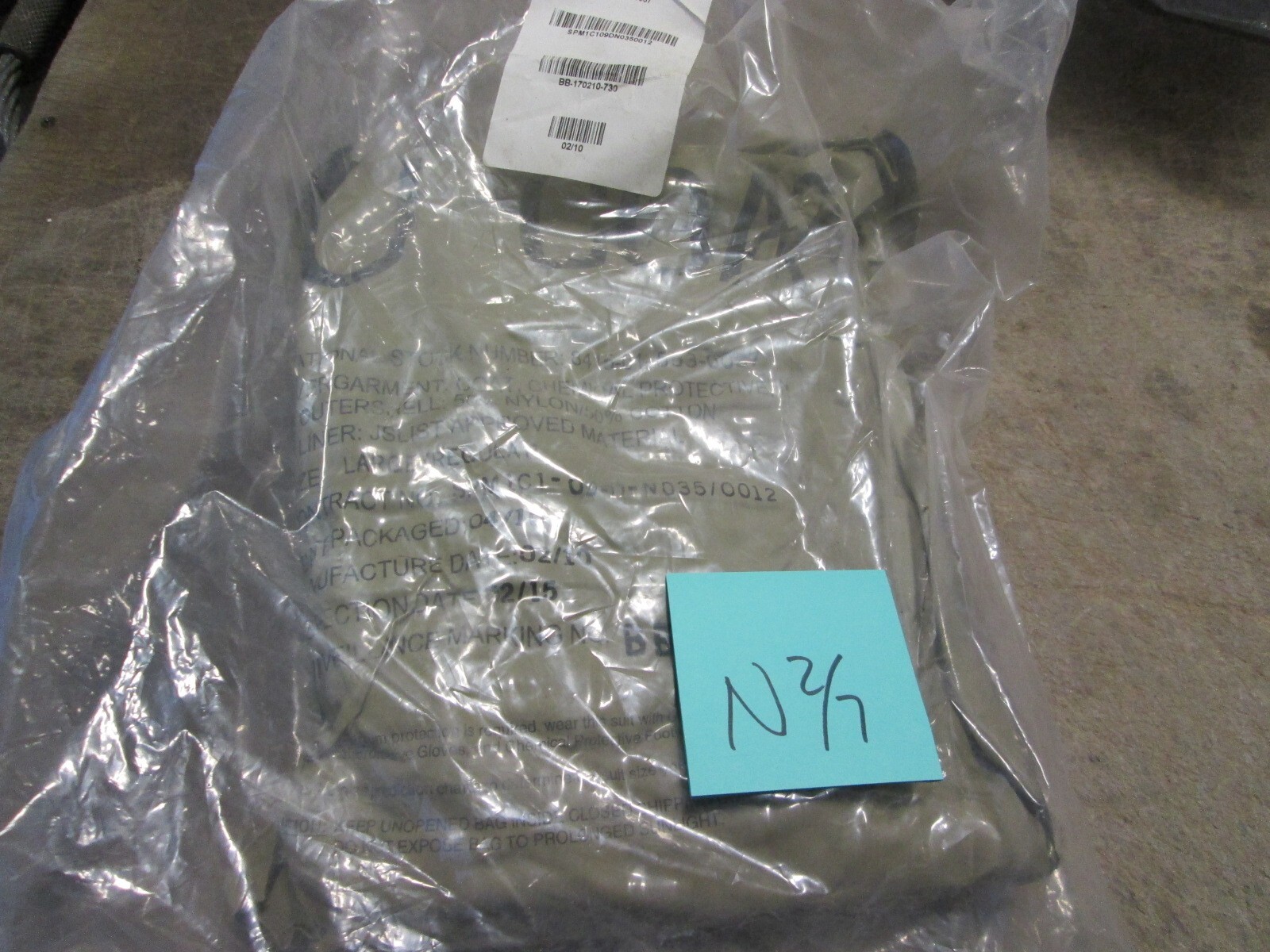 NOS JLIST ACU Chemical Protective Coat Large/Regular, mfg 2010 | eBay