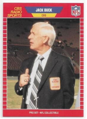JACK BUCK 1989 Pro Set Announcers Football card #AC-11 NR MT | eBay