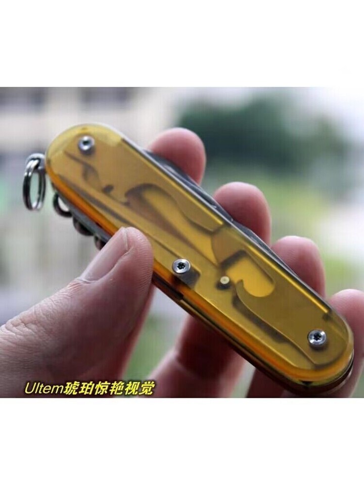 1Pair ULTEM PEI Handle Scales+Pocket Clip for 84mm Victorinox Swiss ...