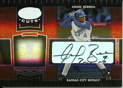 2004 Leaf Certified Cuts Marble Signature Red Angel Berroa 97 Royals 34 ...