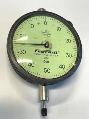 Federal D8I Dial Indicator, 0-.250" Range, .001" Graduation w ...