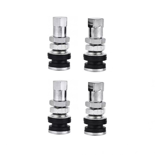 4PCS Flush Mount Metal Chrome Tire Valve Stems High Pressure Bolt Valve ...