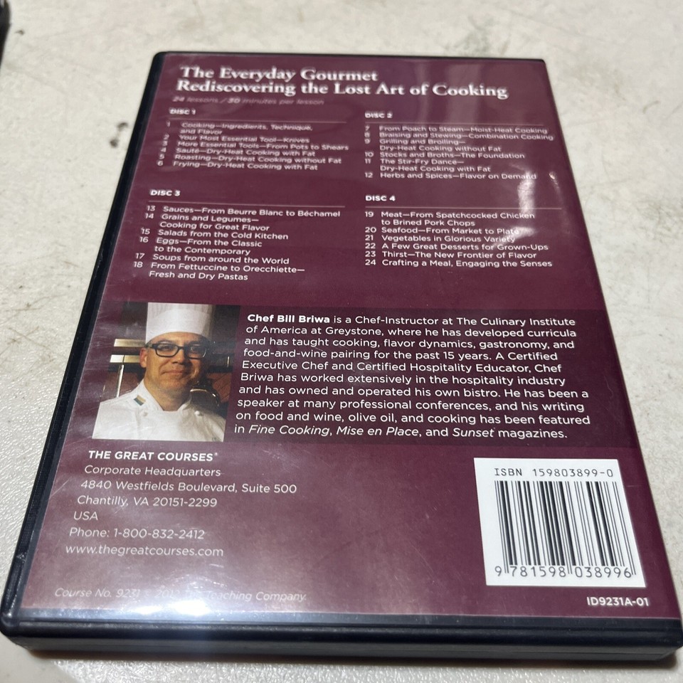 Great Courses The Everyday Gourmet Culinary Institute of America ...