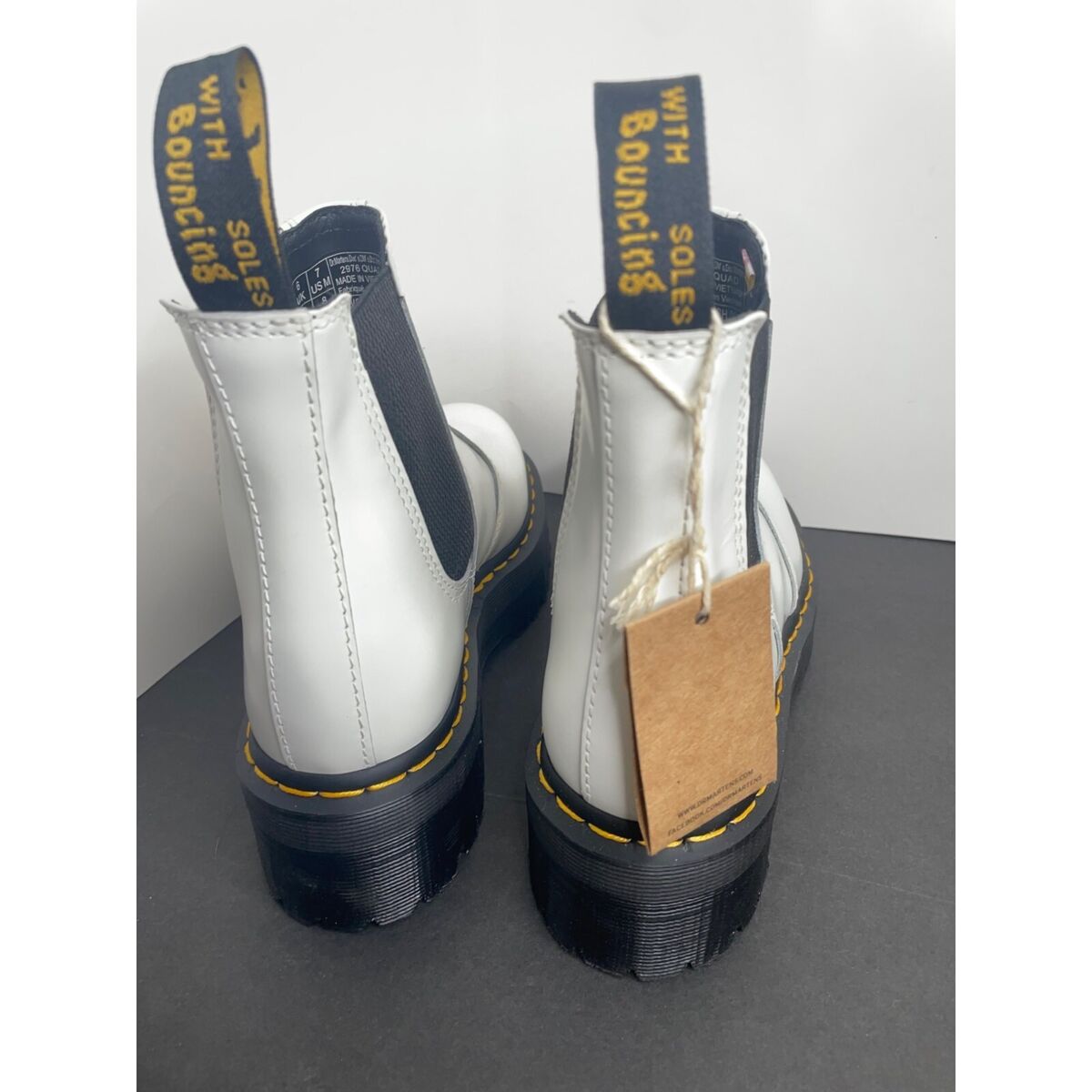 Doc Dr. Martens 2976 Quad Platform Women's White Chelsea Doc Dr. Martens 2976 Quad Platform Women's White Chelsea