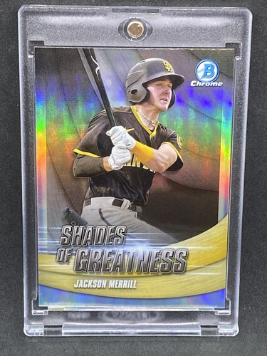 Jackson Merrill RARE ROOKIE REFRACTOR BOWMAN CHROME INVESTMENT CARD SSP ...