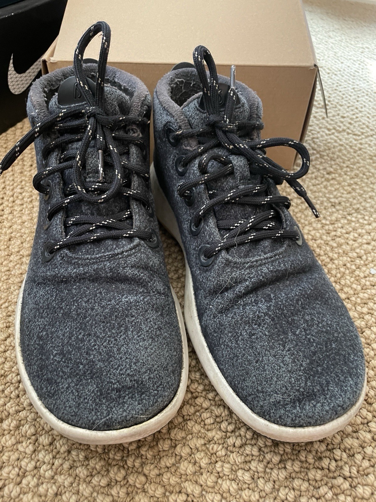 Allbirds Grey Mizzle Merino Wool Men’s Size 11 Runner High Top Bootie ...