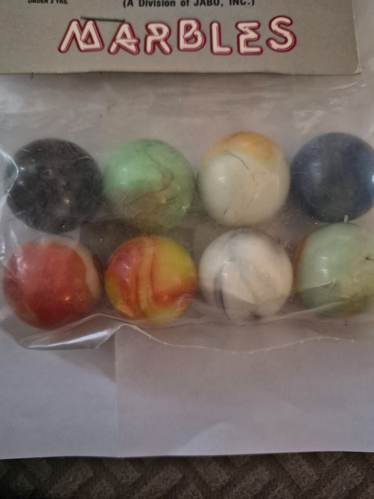 Vintage Vitro Finest Quality Large Marbles in Bag NOS Gorgeous set of ...